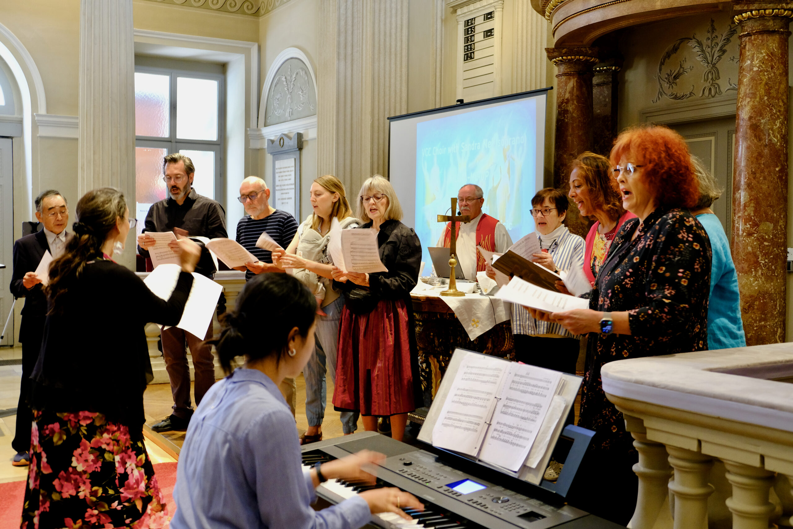 VCC Pentecost Service 19.05.2024 Cassandra McConnell-Grujic leads choir ...
