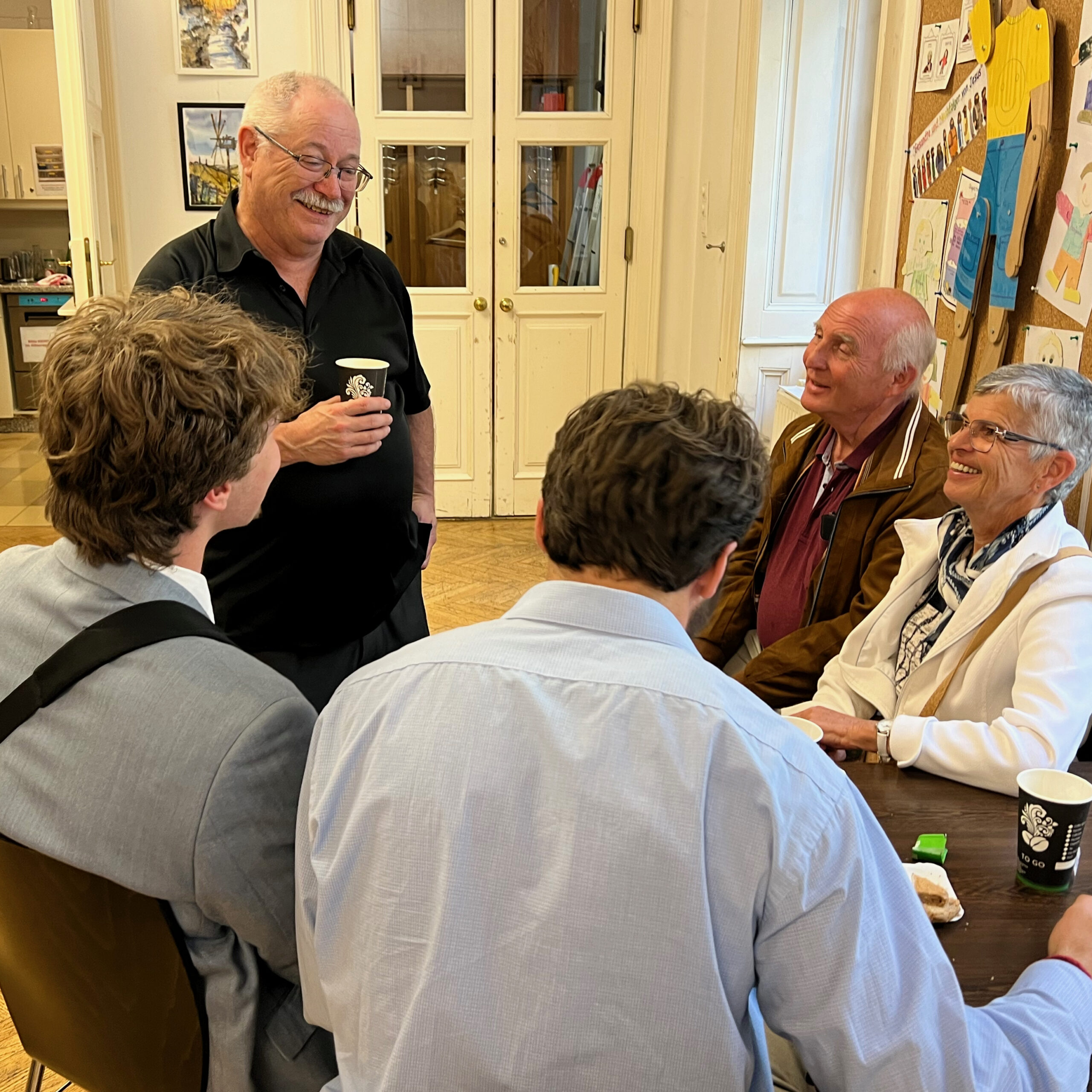 VCC Service 12 May 2024 -Fellowship – Pastor Neil chatting with members ...